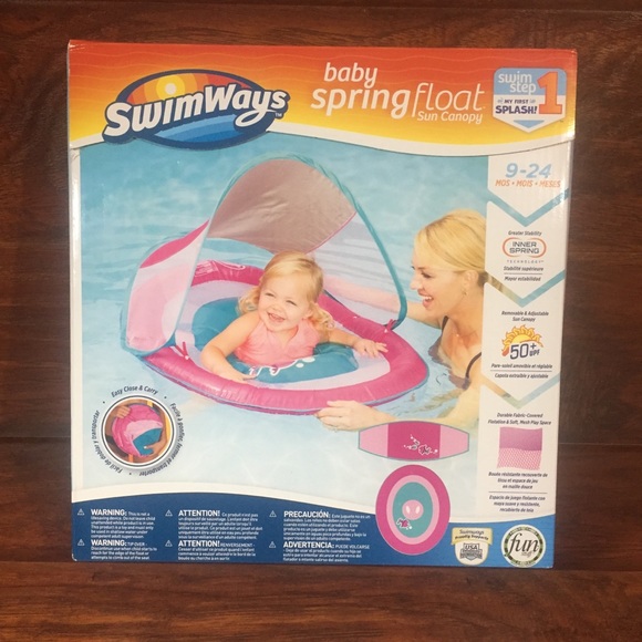 Swimways | Other | Swimways Baby Spring Float With Sun Canopy Pool ...